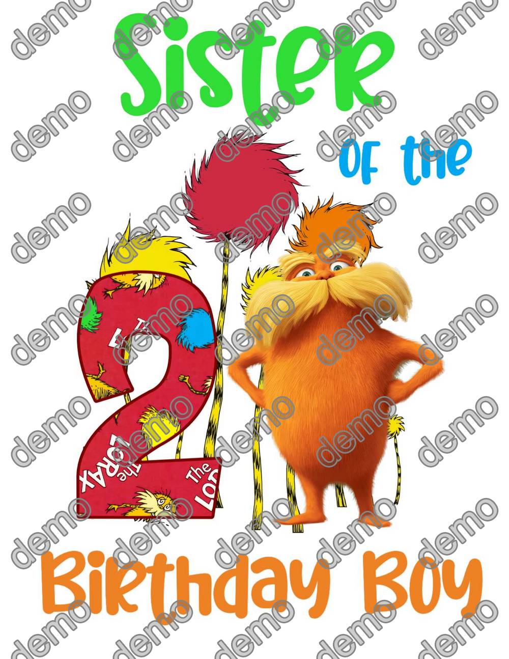 Lorax family birthday party shirts | Bobotemp