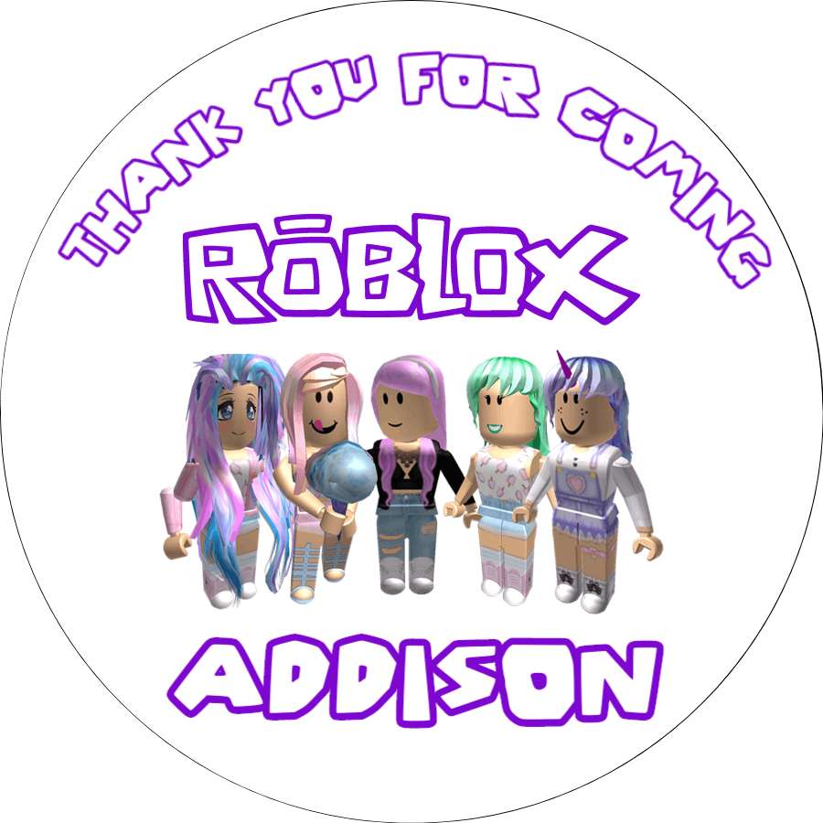 Customized Girl Roblox Printed Happy Birthday Sticker Sheets | Bobotemp