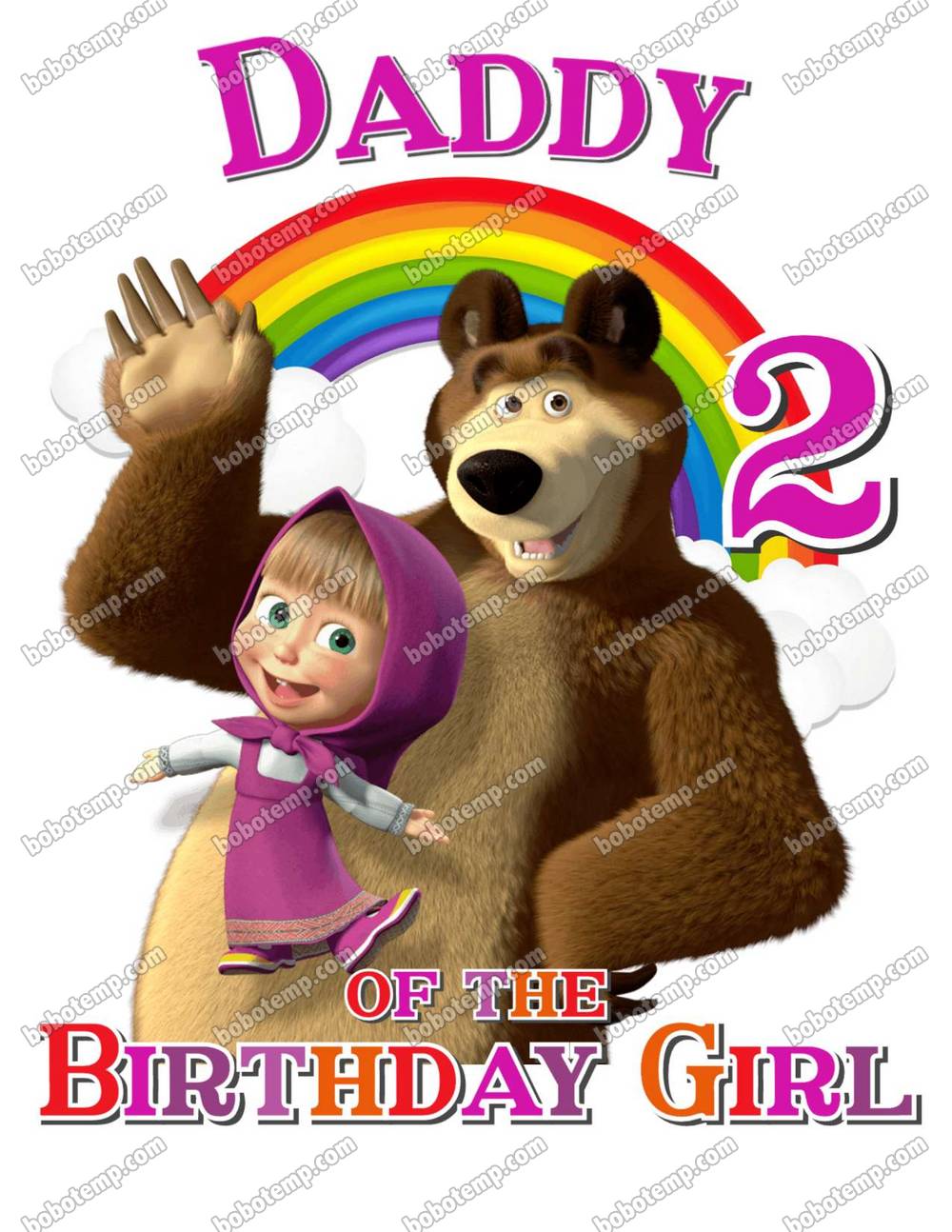 Masha and the bear Birthday Family Matching Party Shirts | Bobotemp