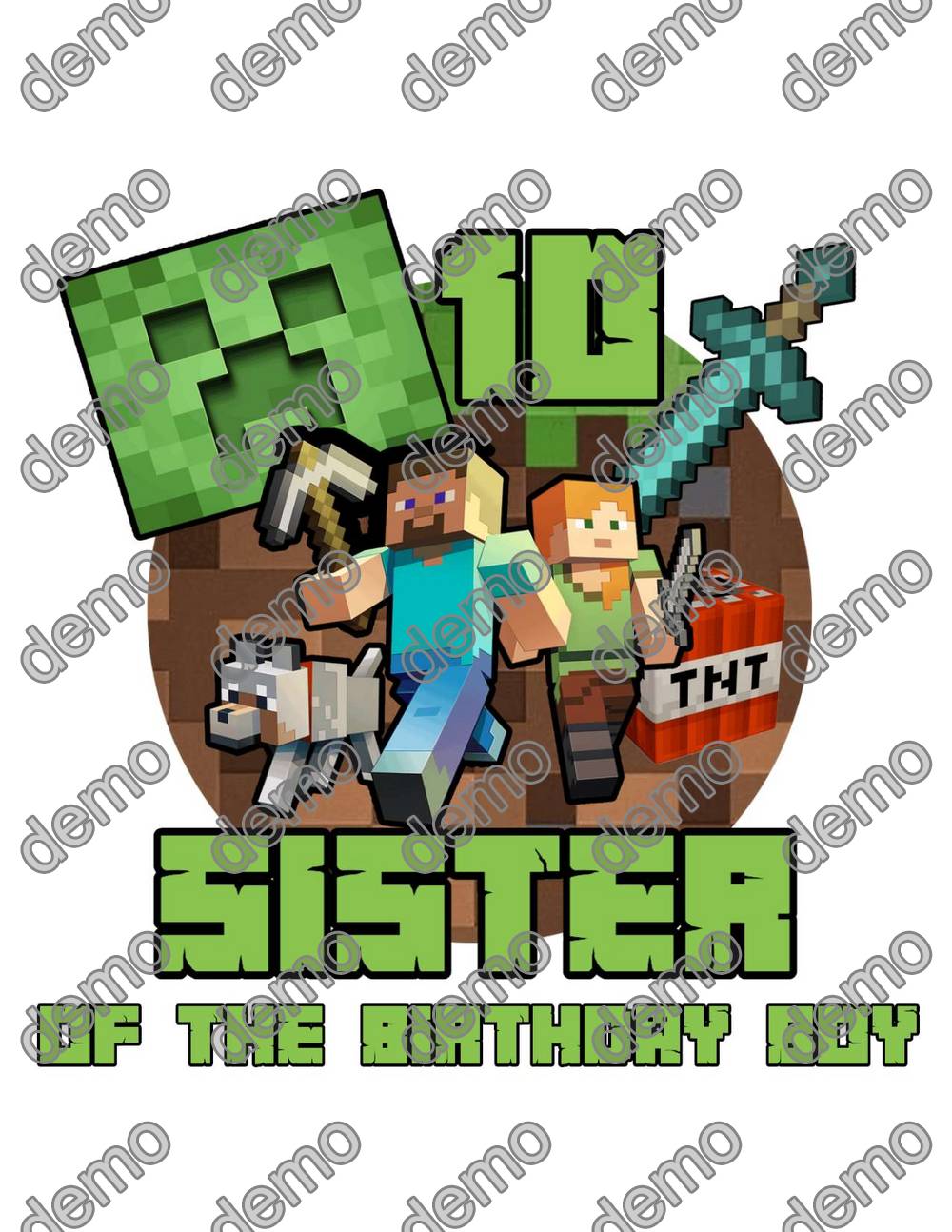 Minecraft Birthday Family Matching Party Shirts | Bobotemp