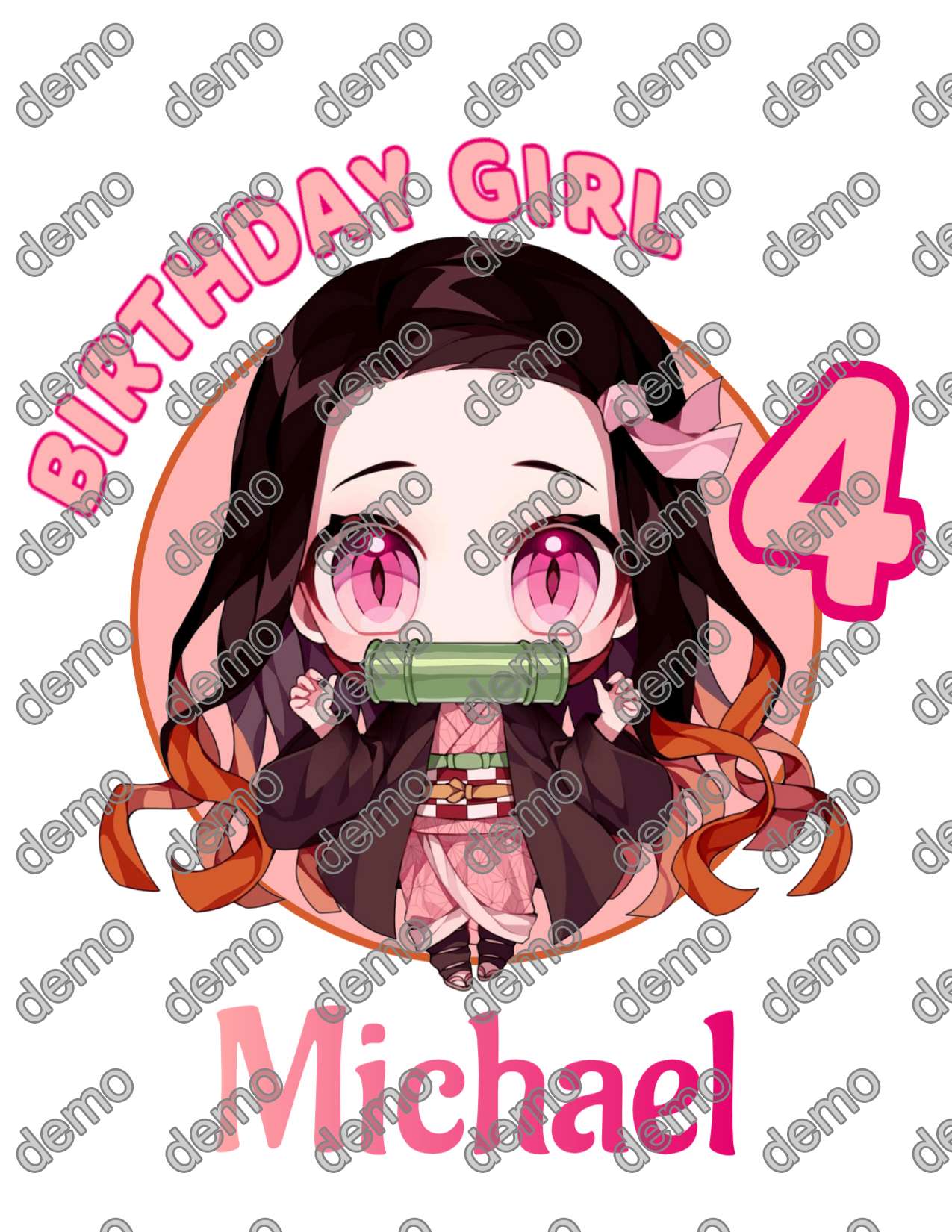 Nezuko Birthday Family Trip Vacation T-Shirt | Bobotemp