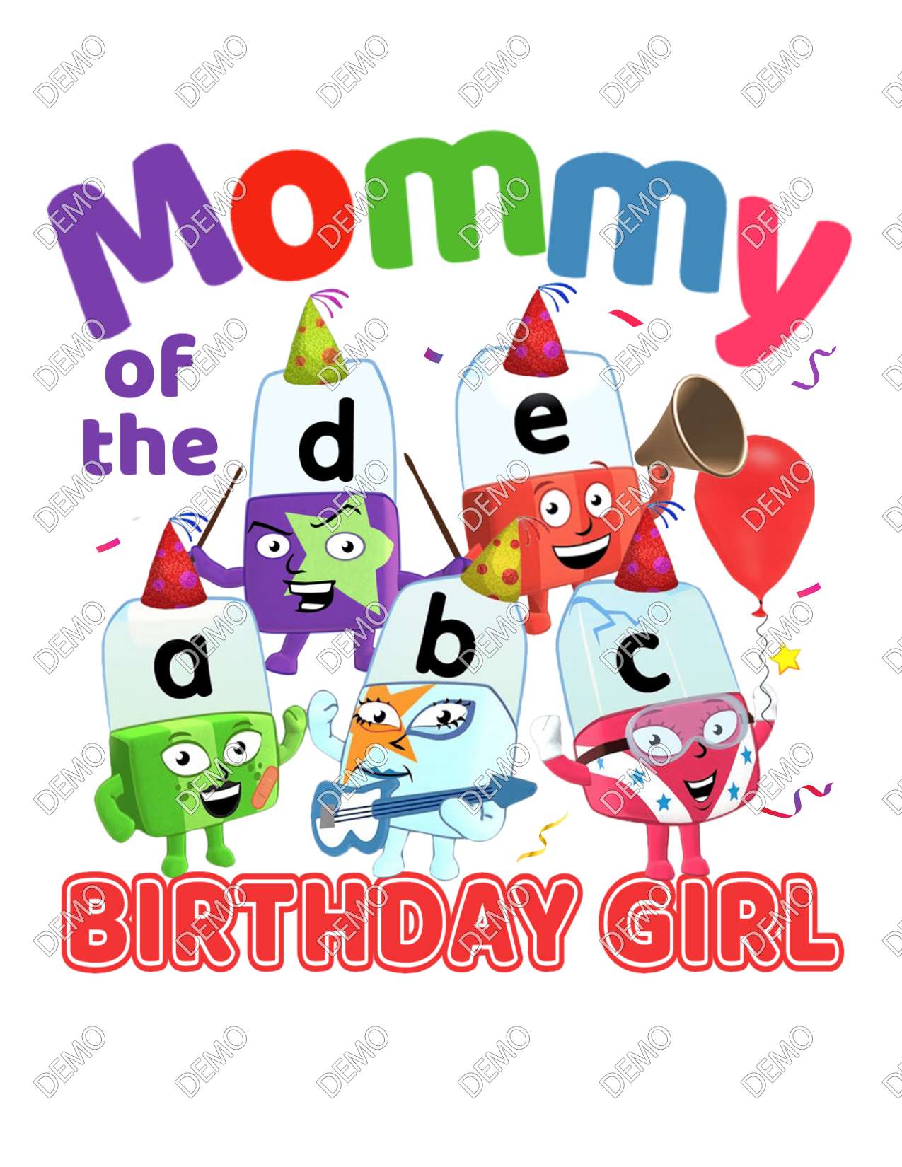 Alphablocks Family Birthday Vacation T-Shirt | Bobotemp