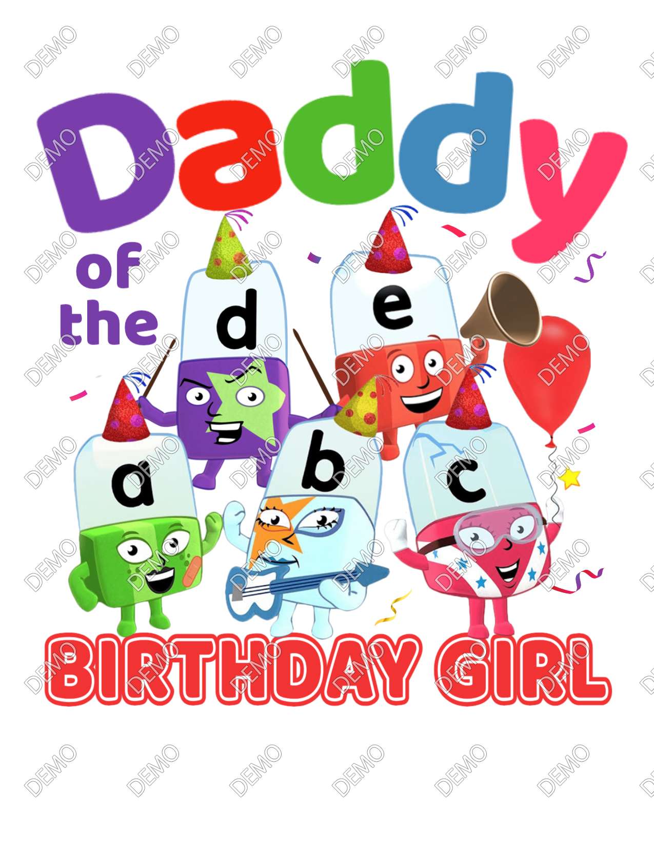 Alphablocks Family Birthday Vacation T-Shirt | Bobotemp