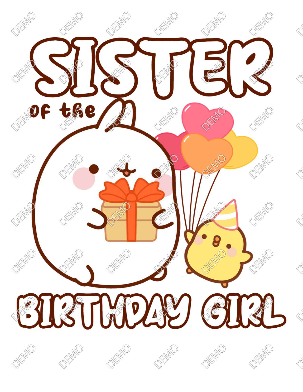 Molang Family Birthday Vacation T-Shirt | Bobotemp