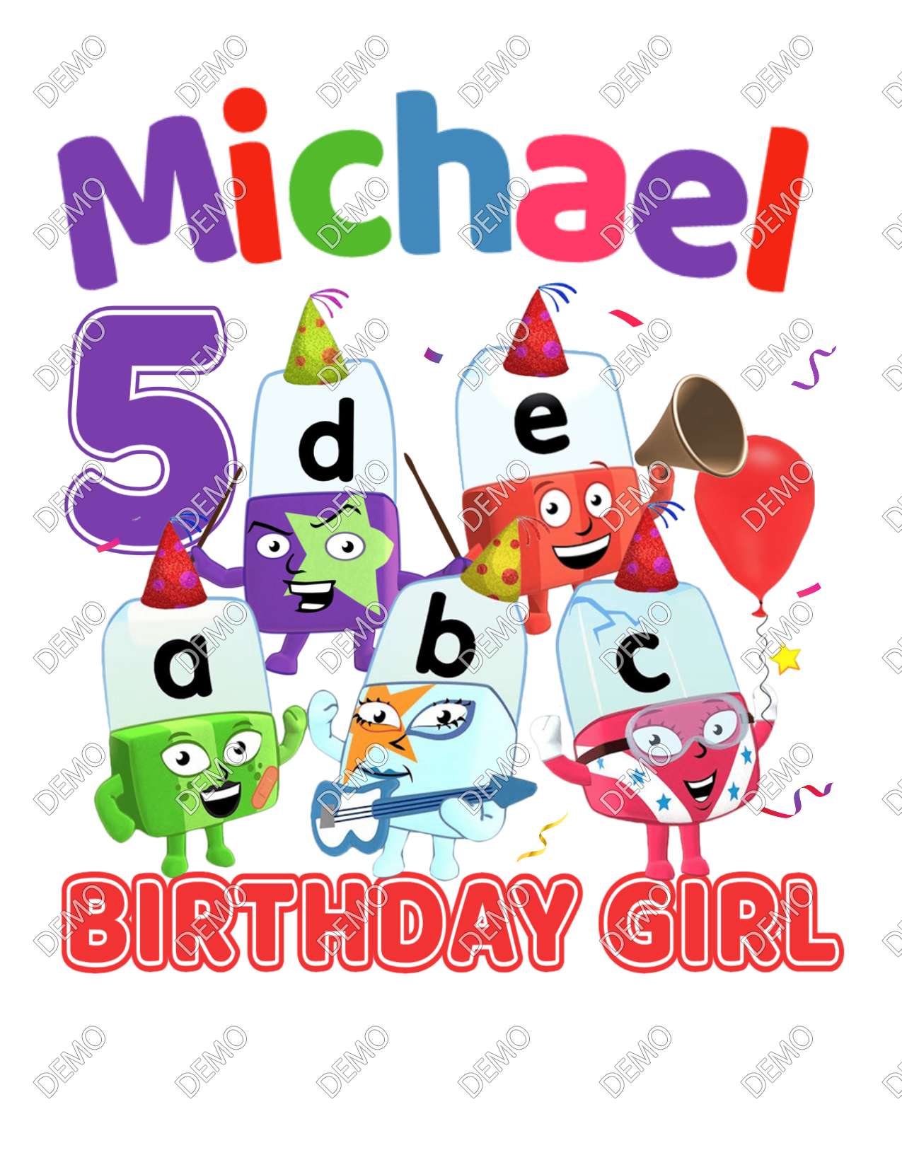 Alphablocks Family Birthday Vacation T-Shirt | Bobotemp