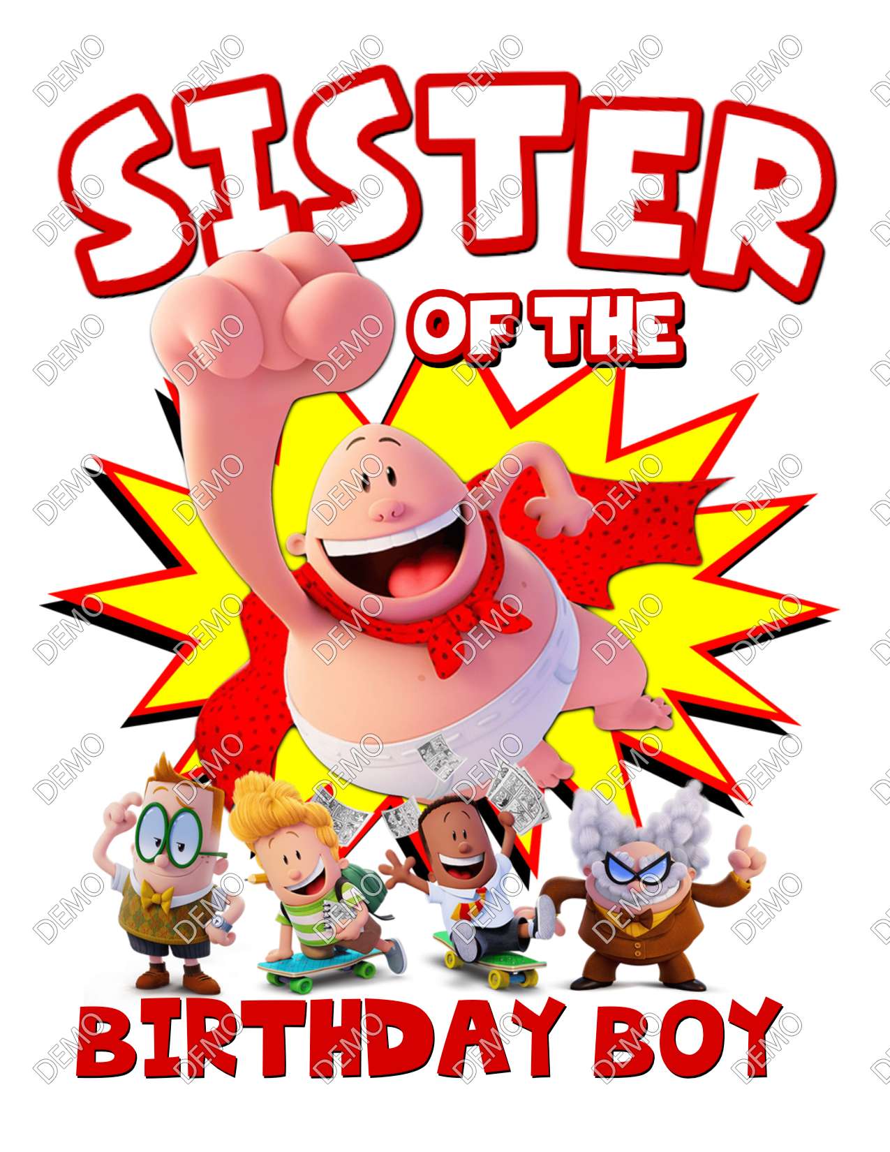 Captain underpants Family Birthday T-Shirt | Bobotemp