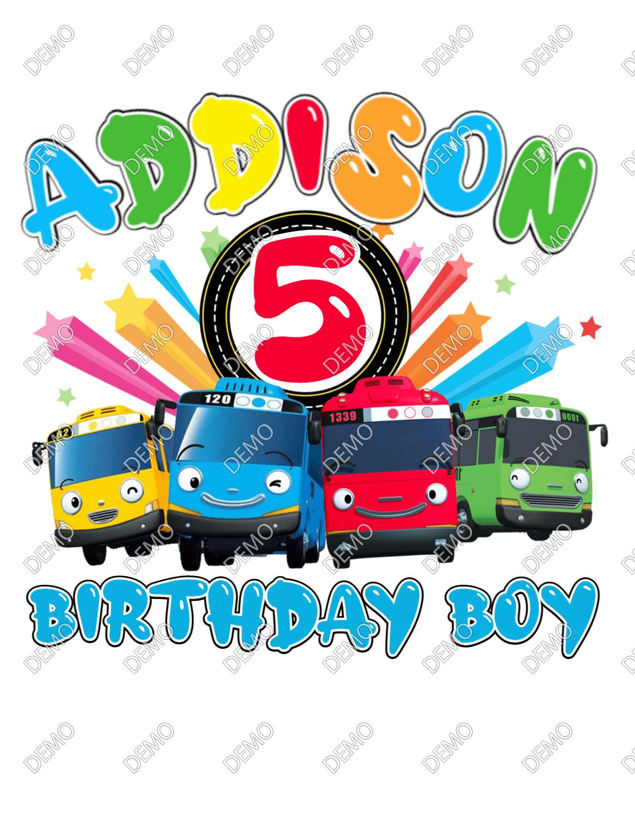 Tayo Family Birthday T-Shirt | Bobotemp