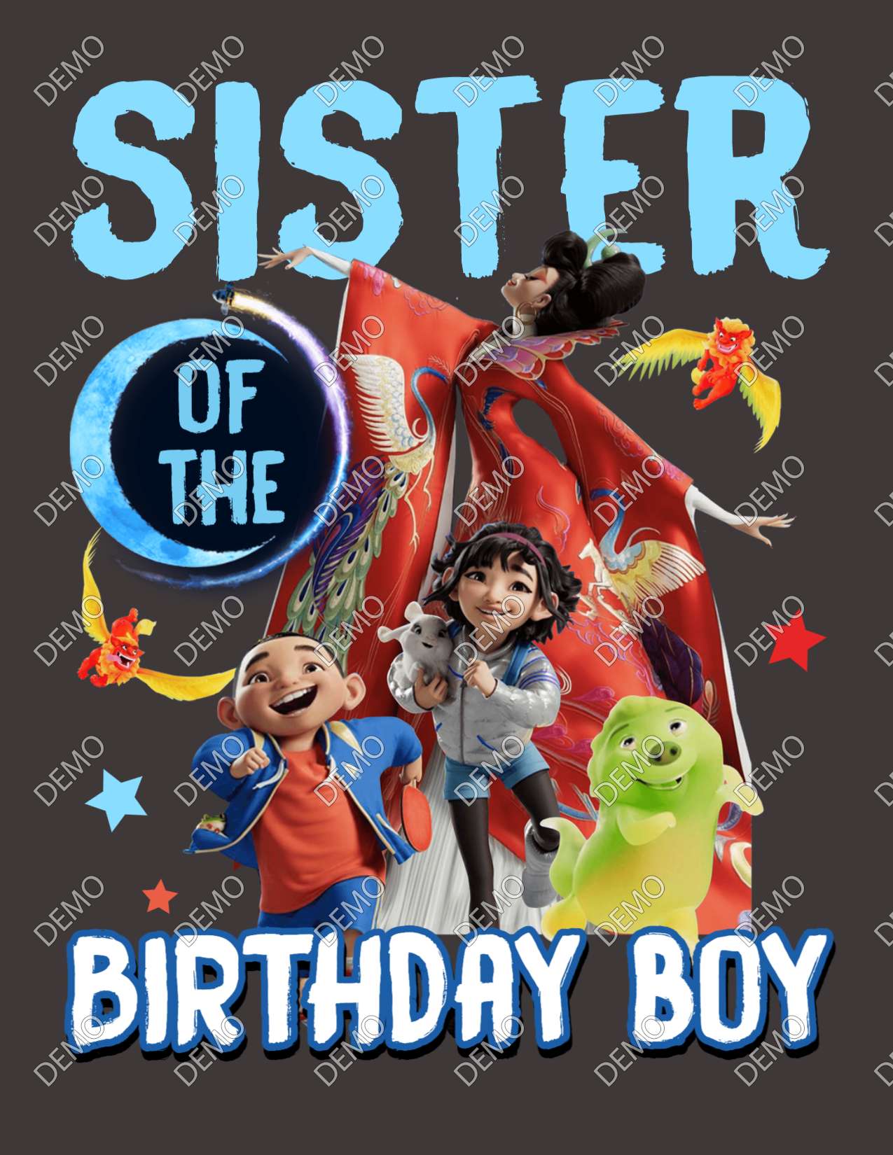 Over the moon Family Birthday T-Shirt | Bobotemp