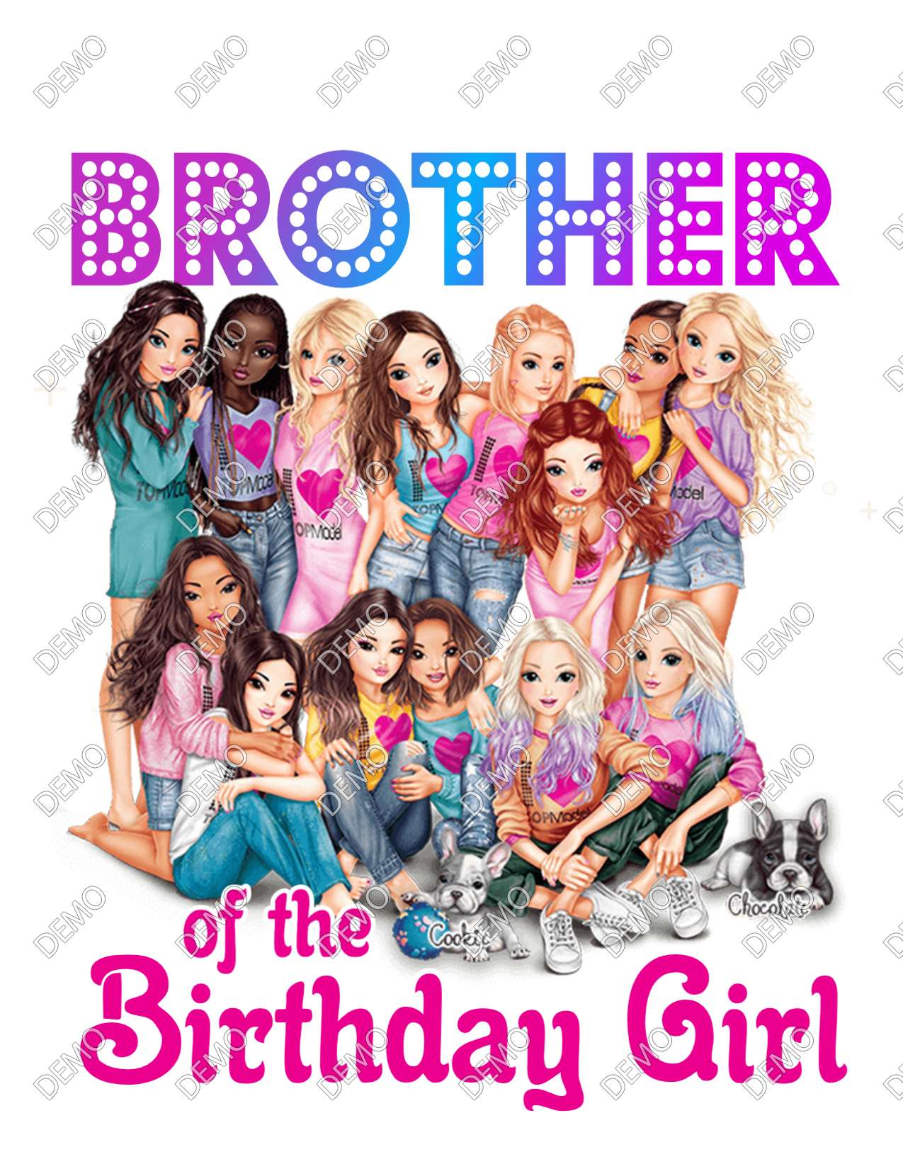 TOPModel Family Birthday Vacation T-Shirt | Bobotemp