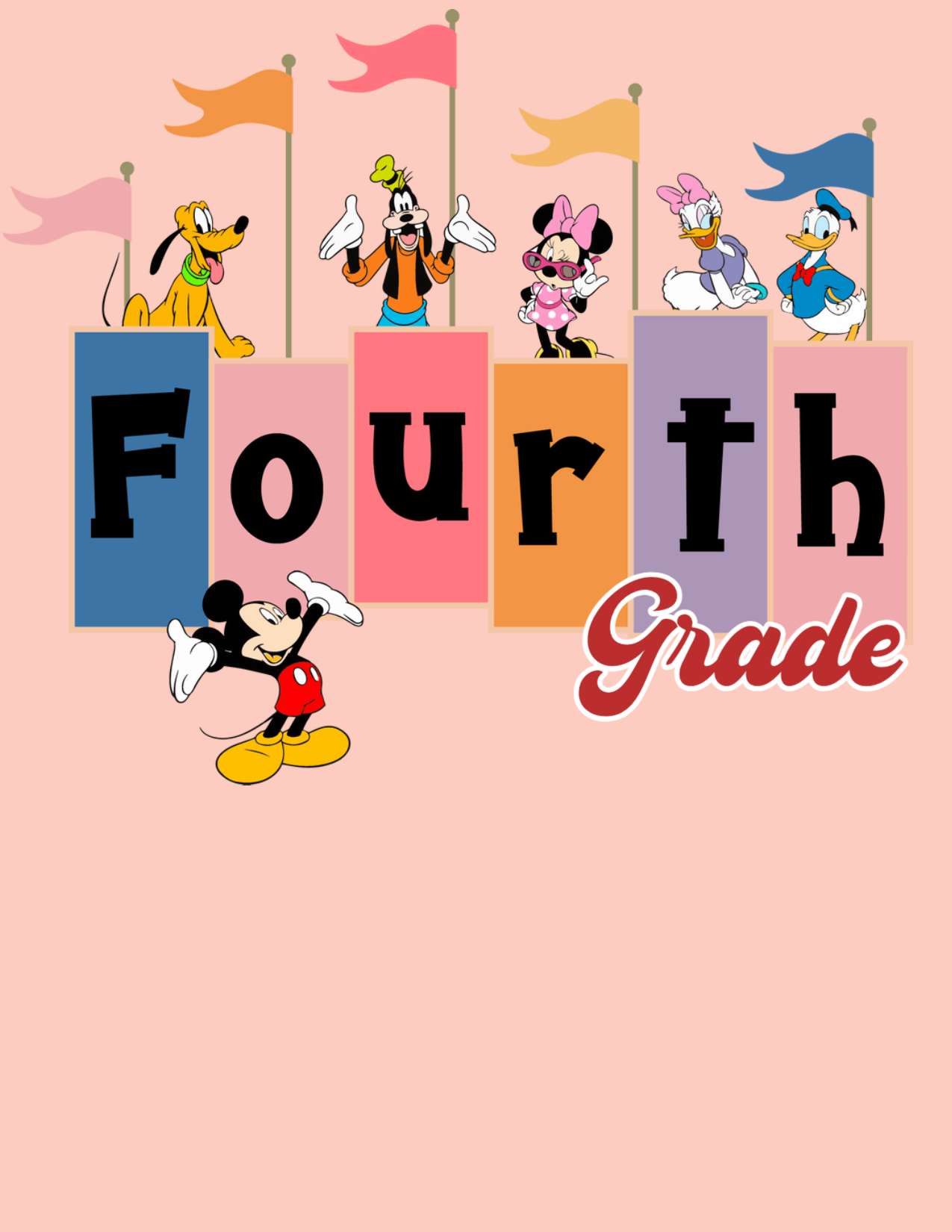 Fourth Grade Disney School Shirt | Bobotemp