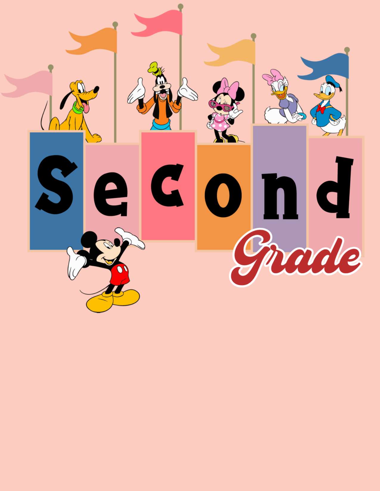 Second Grade Disney School Shirt | Bobotemp