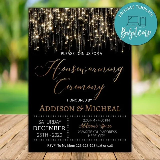 Plantillas De Invitaciones Para Inauguracin De Casa Canva