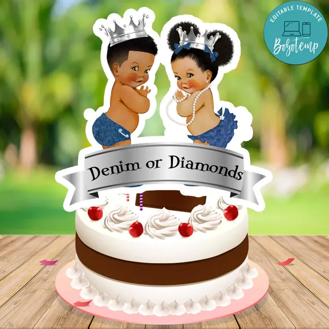 diamond cake topper