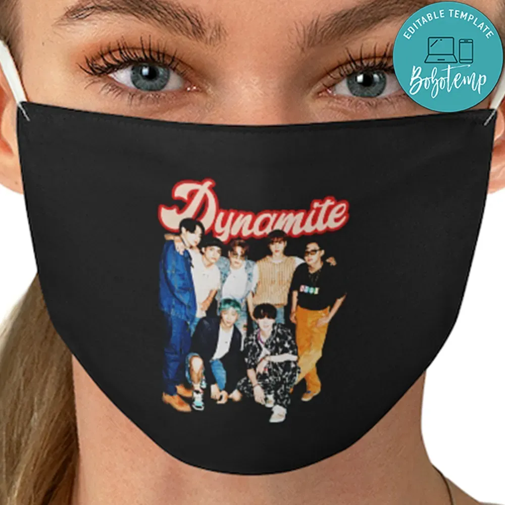 BTS Dynamite Group Washable Face Mask | Bobotemp
