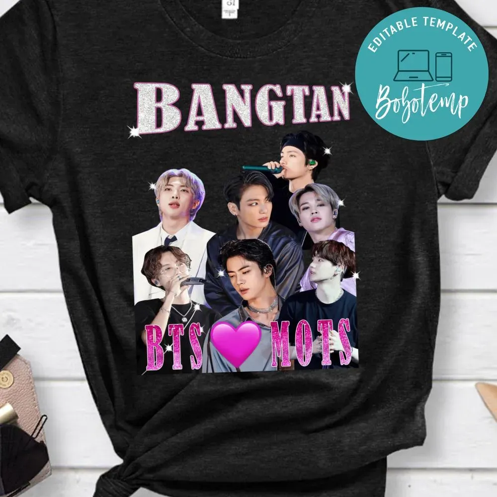 Bts Bangtan Inspired PNG file template | Bobotemp