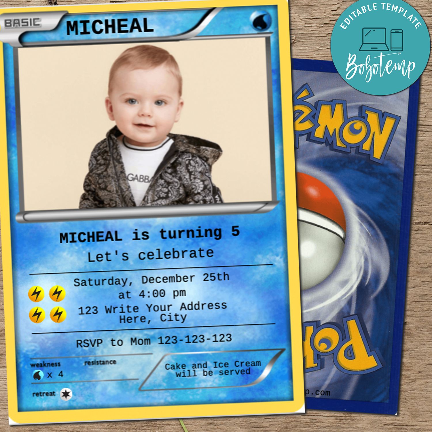 Pokemon Party Invitation Template