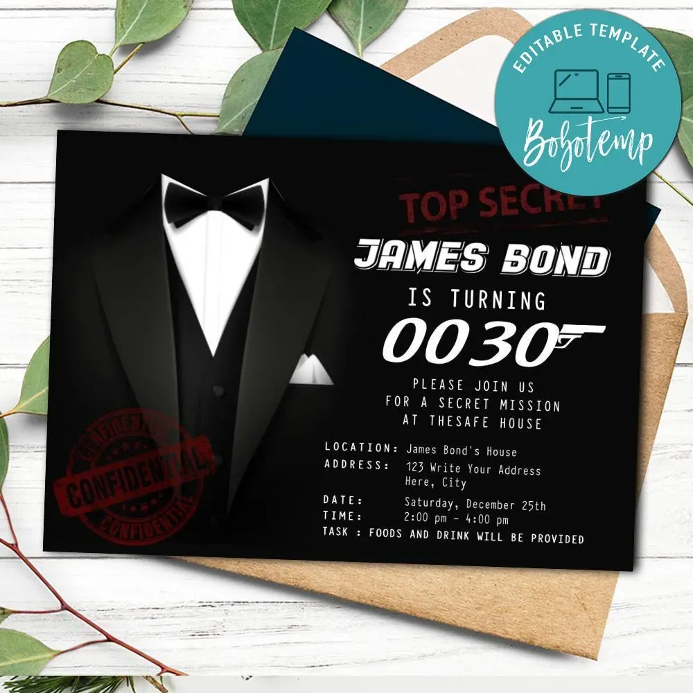 Printable Aged to Perfection 30th Men Birthday Invitation DIY | Bobotemp