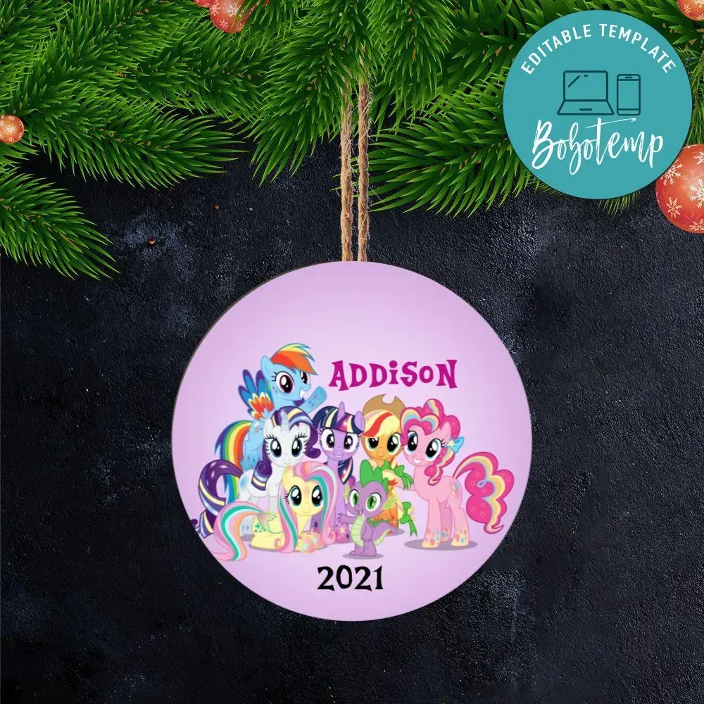 My Little Pony Christmas Wood Ornament Gift | Bobotemp