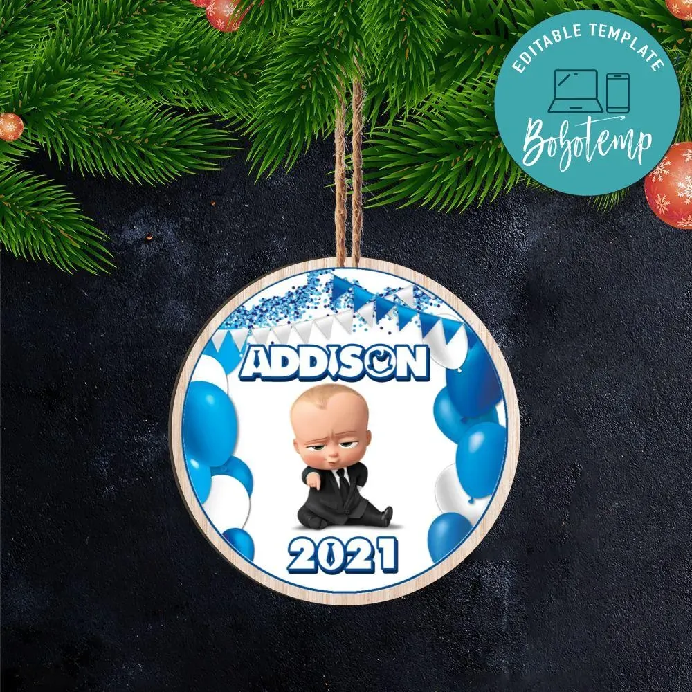 Boss Baby Christmas Wood Ornament Gift | Bobotemp