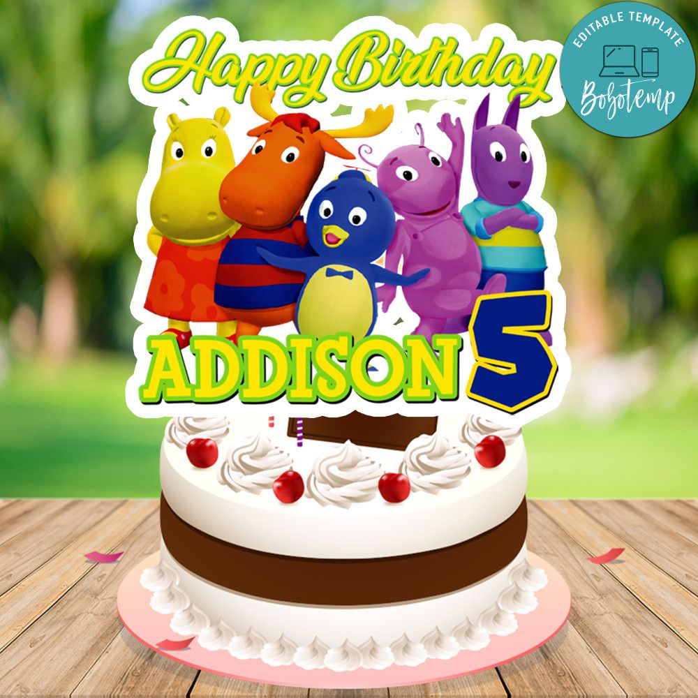 Backyardigan Birthday Cake Topper Template Printable DIY | Bobotemp