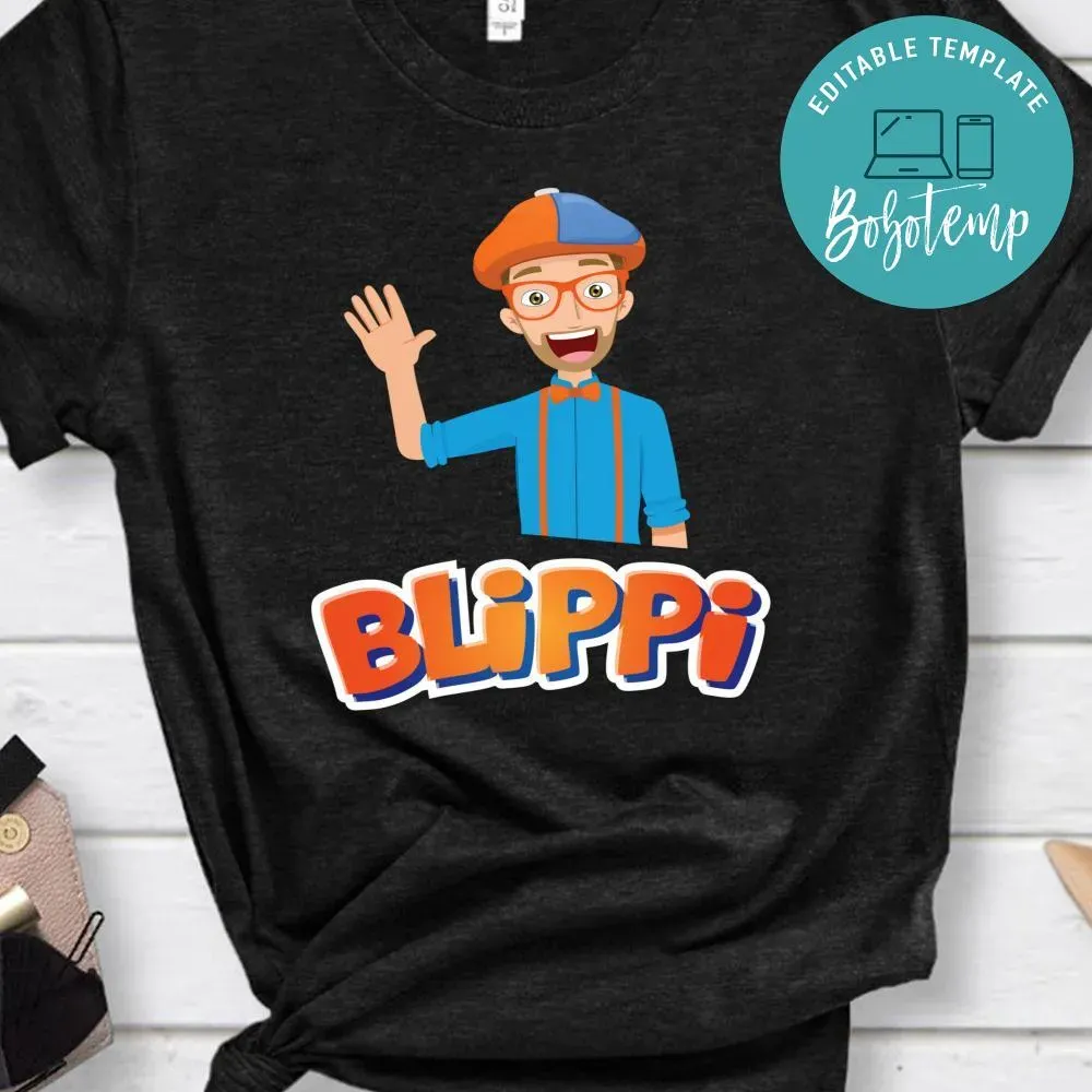 Blippi Toy Cartoon Hello Inspired T-Shirt for Toddler | Bobotemp