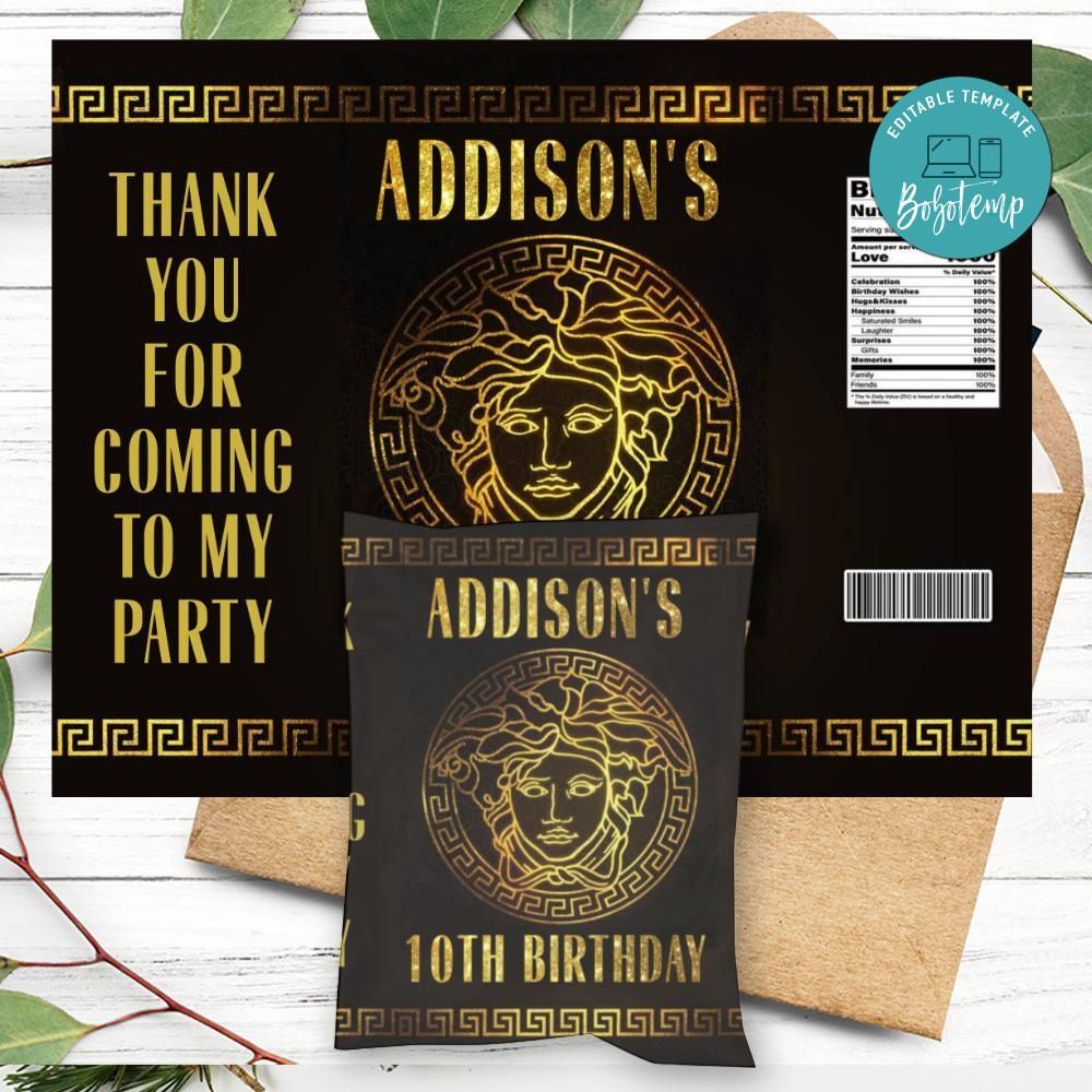 Versace Chip Bag Digital File Printable DIY | Bobotemp