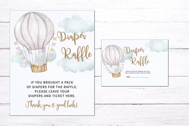 Customizable Diaper Raffle Templates Instant Download | Bobotemp
