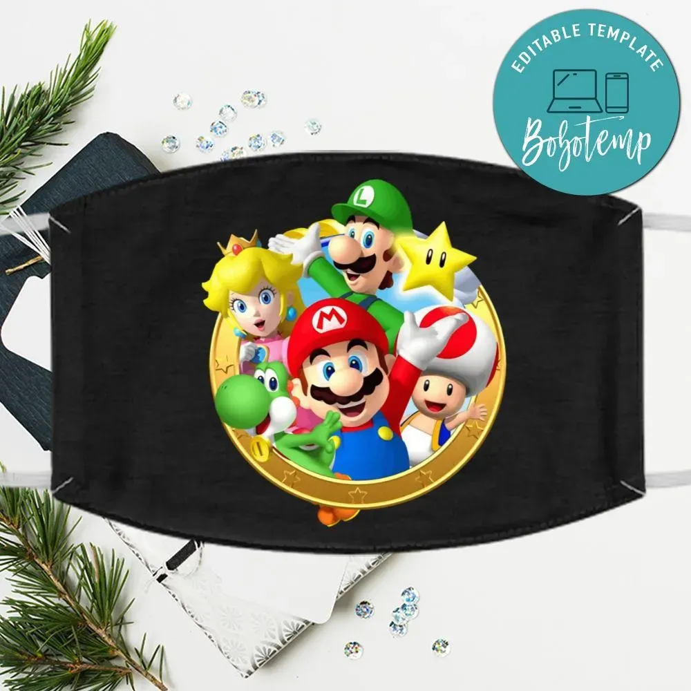 Super Mario Bros Washable Face Mask | Bobotemp