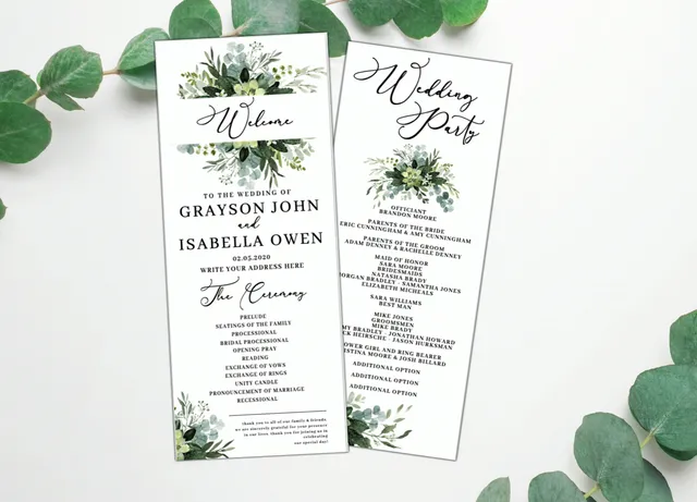 Rustic Wedding Program Templates Wedding Program Template, Rustic