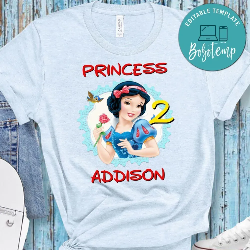 Custom Snow White Birthday Shirt for Girl | Bobotemp Shop