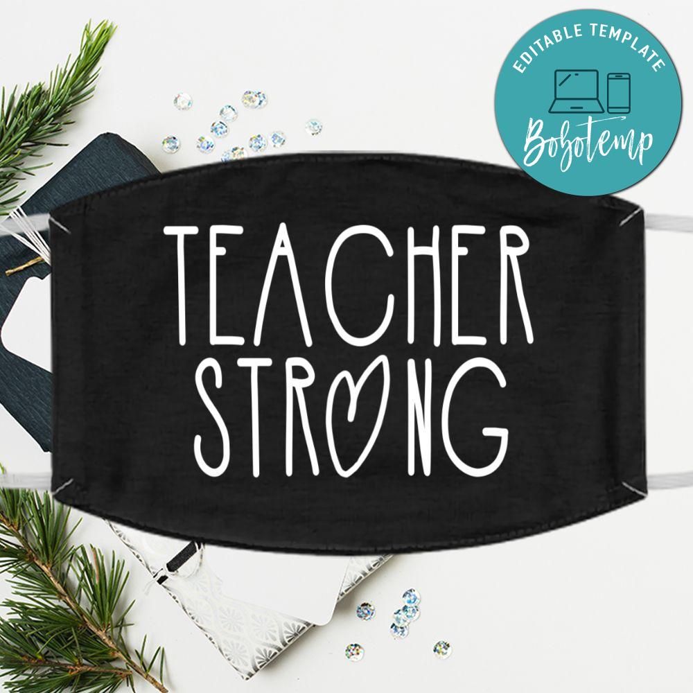 Teacher Strong Fabric Face Mask | Bobotemp