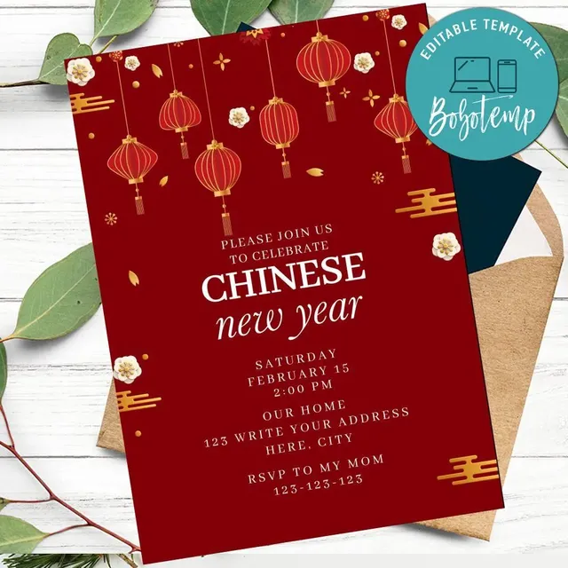 Chinese Party Invitation Wording Chinese New Year Party Invitation