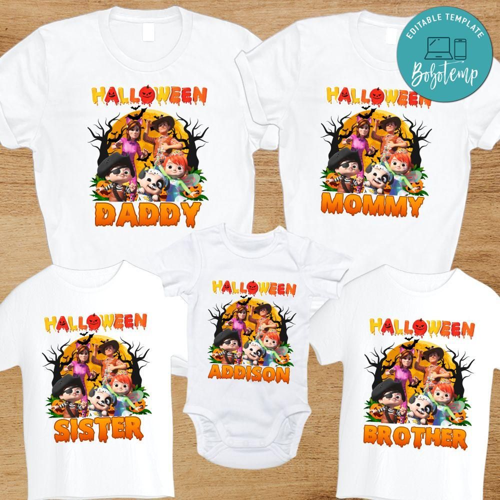 Cocomelon Halloween family party PNG file template | Bobotemp
