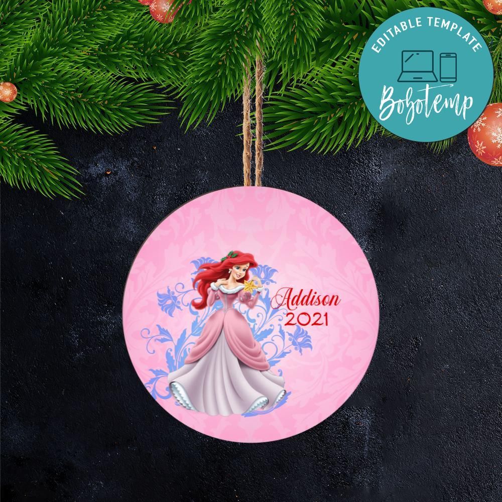 Ariel Christmas Wood Ornament Gift | Bobotemp