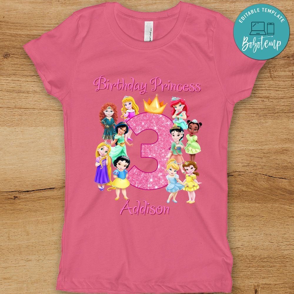 Disney Princess Birthday Shirts | Bobotemp