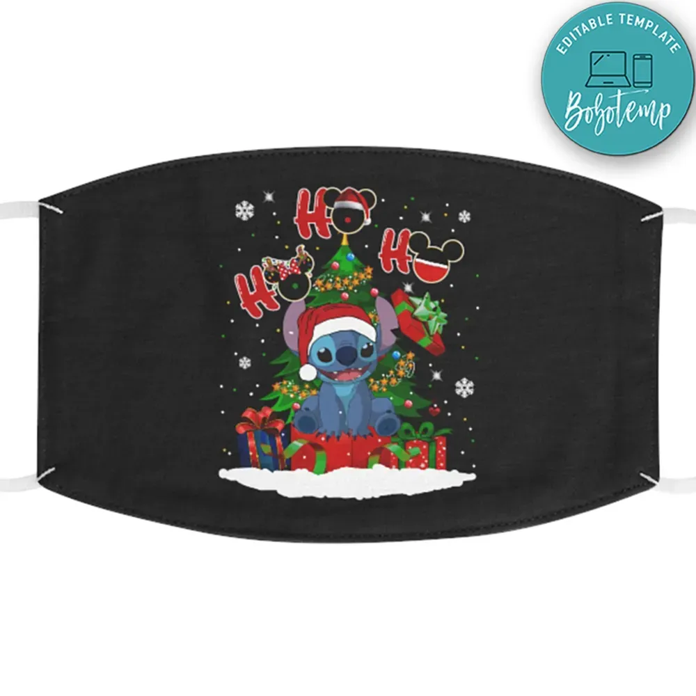 HO HO HO Stitch Christmas Face Mask | Bobotemp