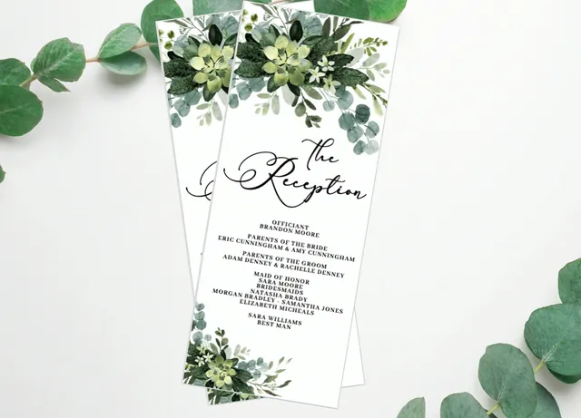 Wedding reception program sample templates | Beachweddingtips.com