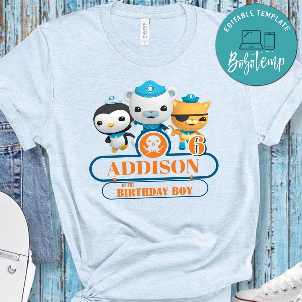 Custom Octonauts Birthday Shirt for Kid | Bobotemp
