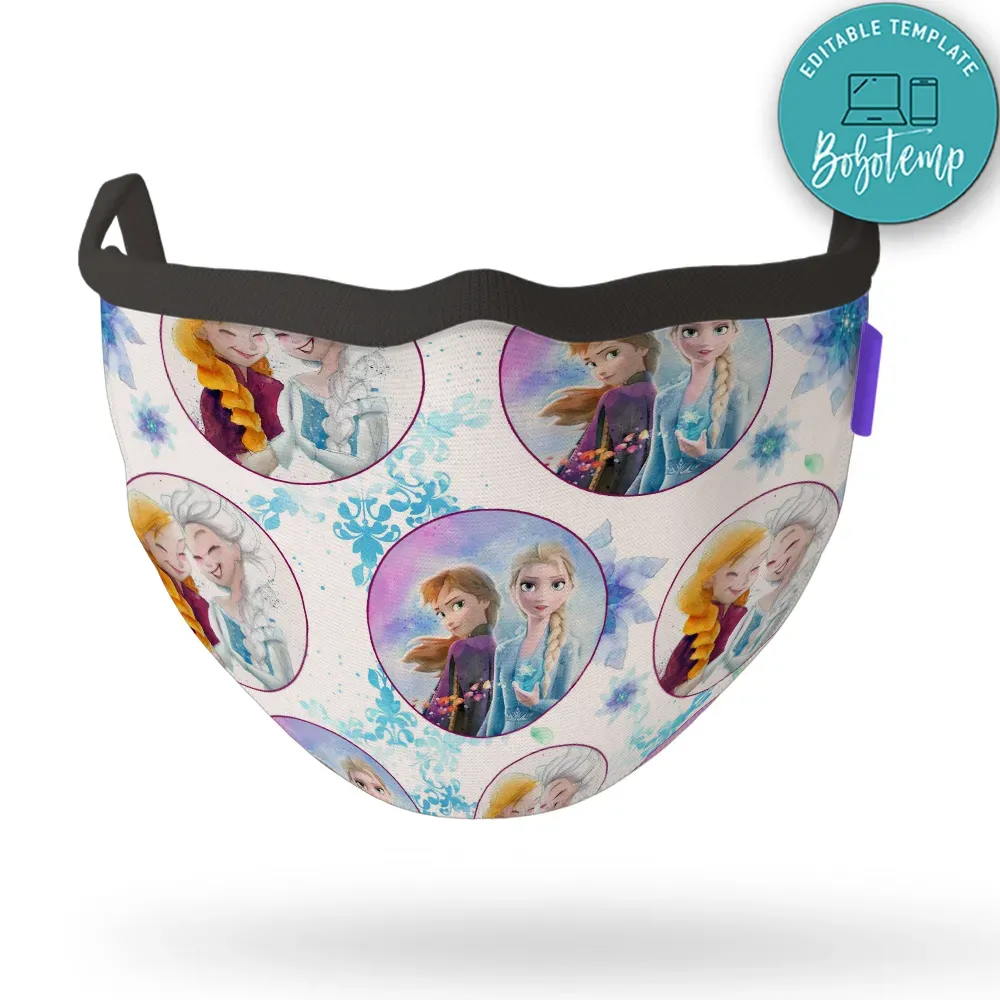Printable Frozen 2 Face Mask Digital File Instant Download | Bobotemp