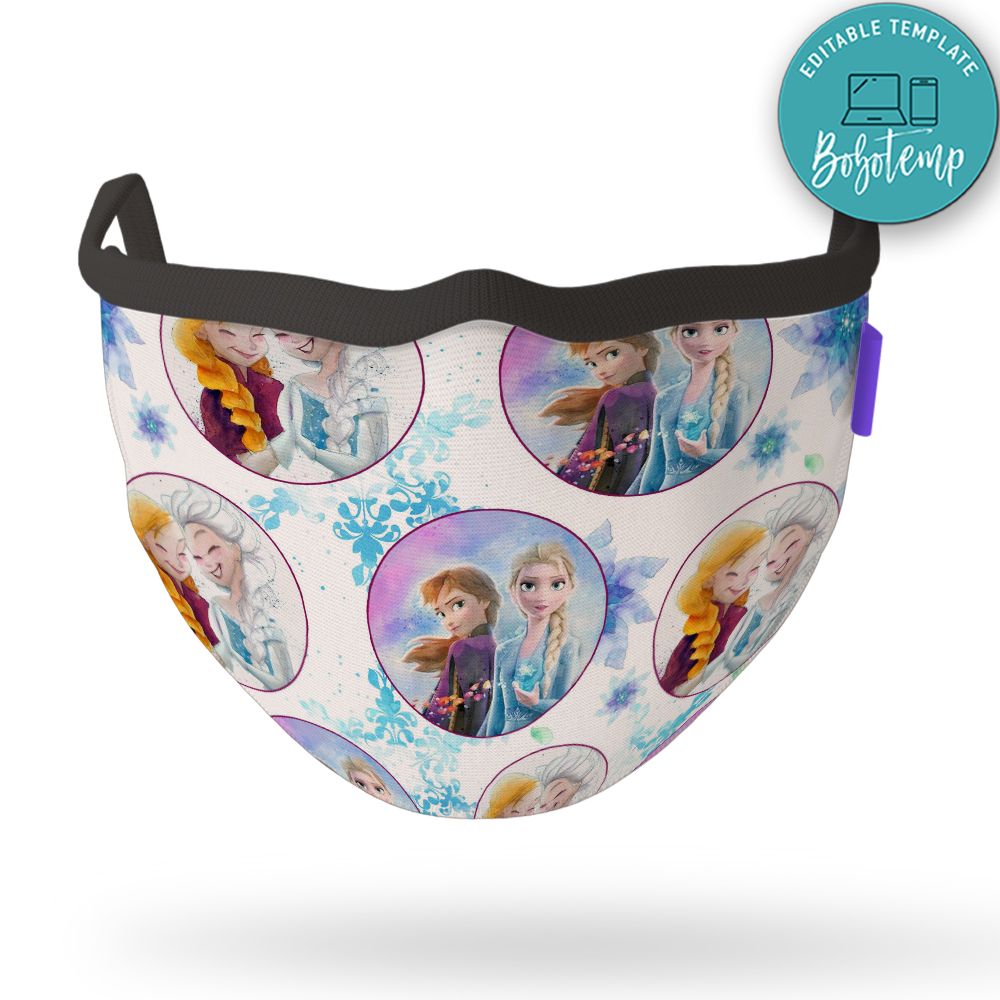 Printable Frozen 2 Face Mask Digital File Instant Download | Bobotemp