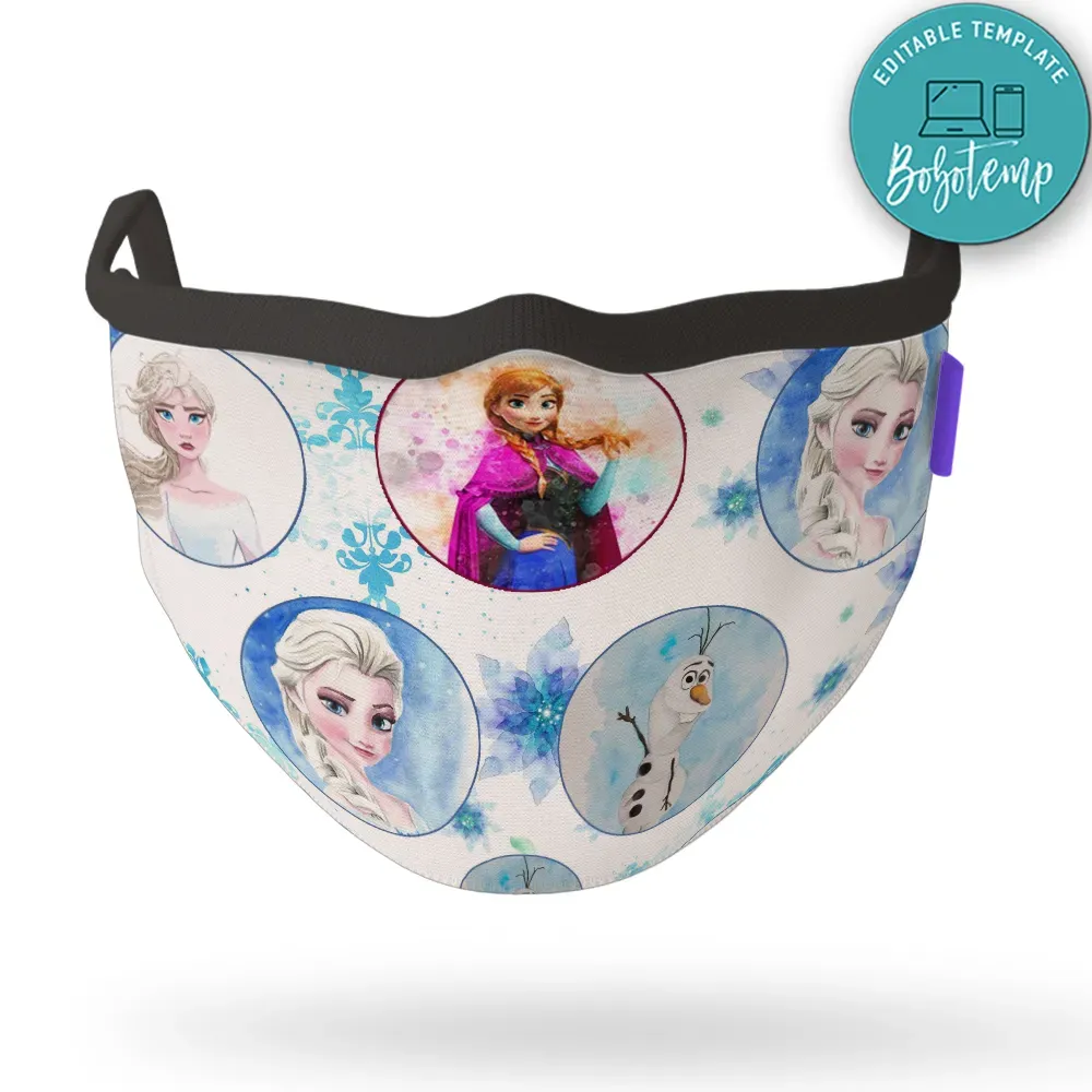 Printable Frozen Elsa & Anna Face Mask Digital File DIY | Bobotemp