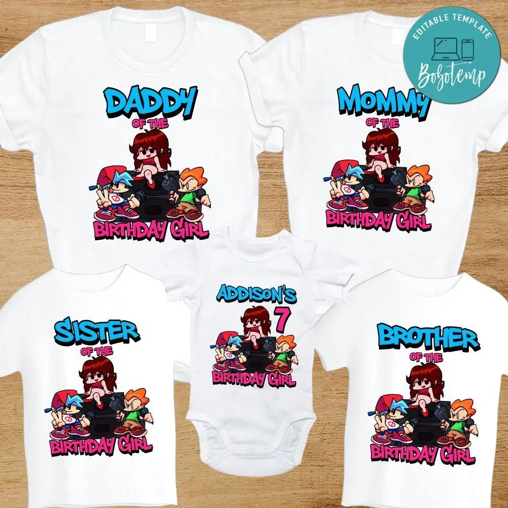 Friday night funkin family matching party shirts for boy | Bobotemp