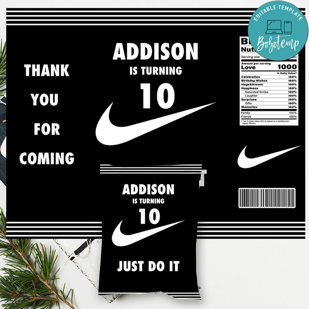 Fashion Birthday Chip Bag Digital File Printable DIY | Bobotemp