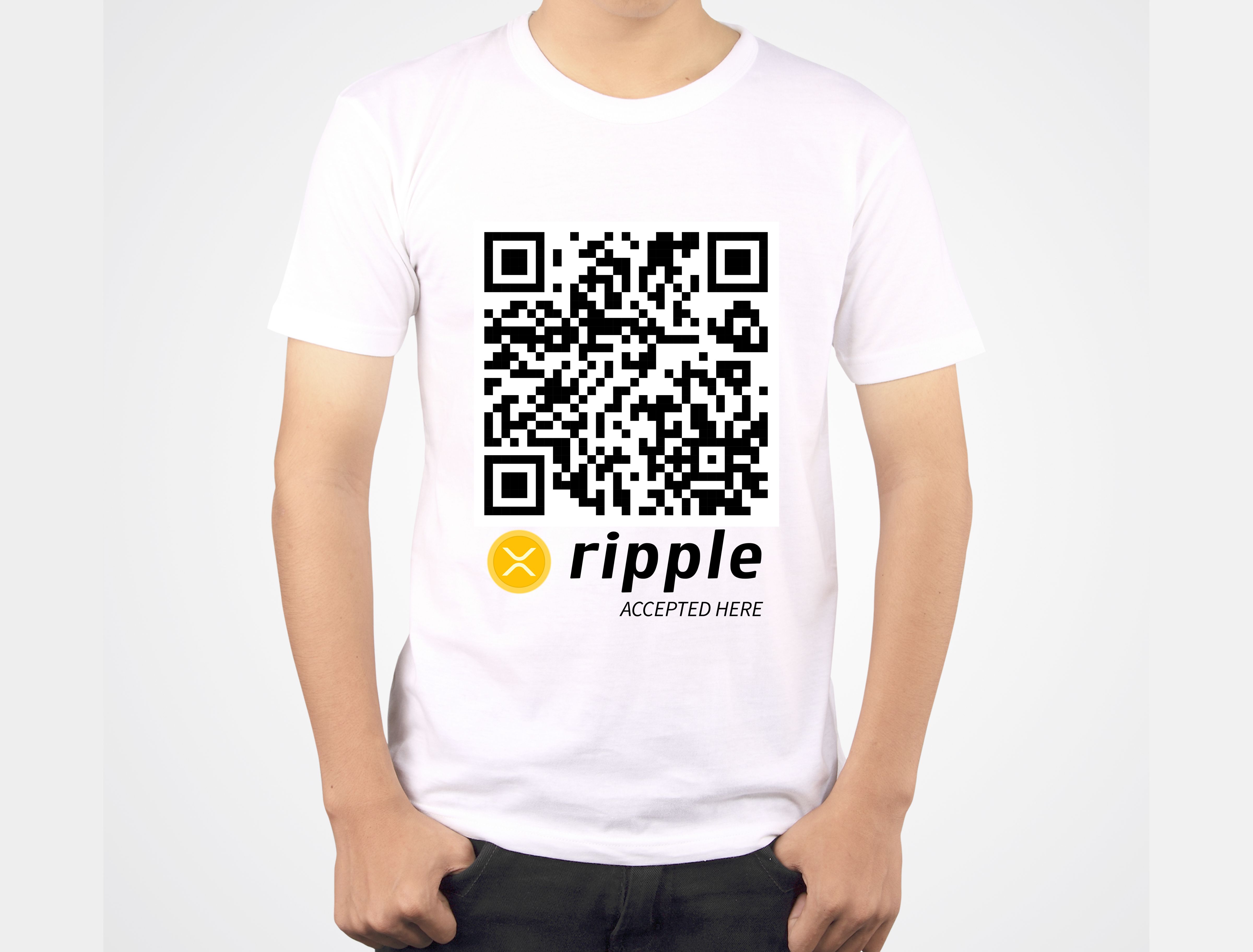 Ripple accepted here - XRP Custom Stamp T Shirt - XRP Tipbot | Bobotemp
