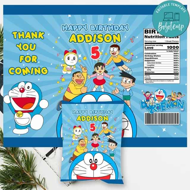 doraemon cake topper printable