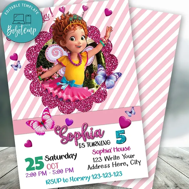 Nancy Birthday Fancy Spa Invitations