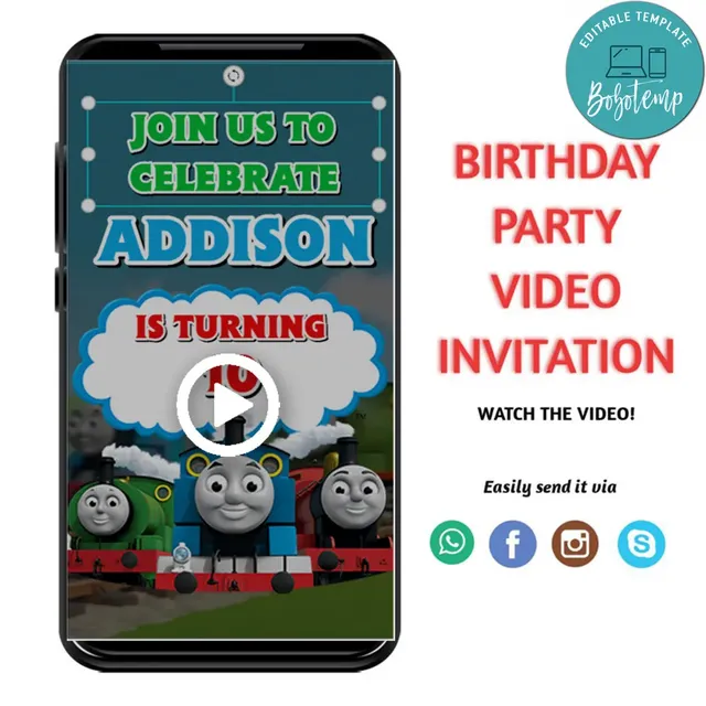 thomas party invitations