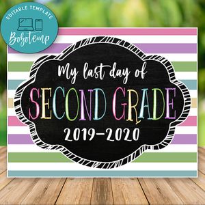 Create Your Own Custom Last Day of School Sign, Shirt Template | Bobotemp