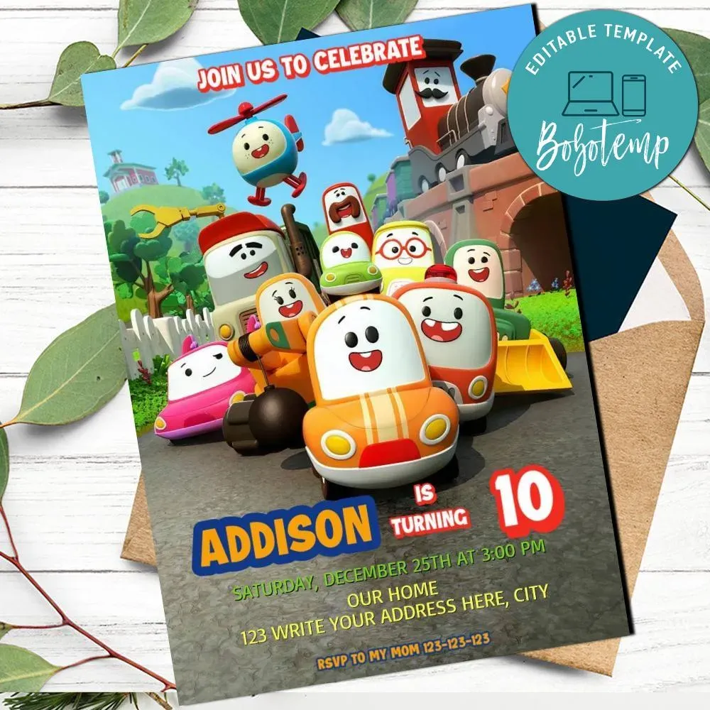 Cory Carson Birthday Invitation Template Instant Download | Bobotemp