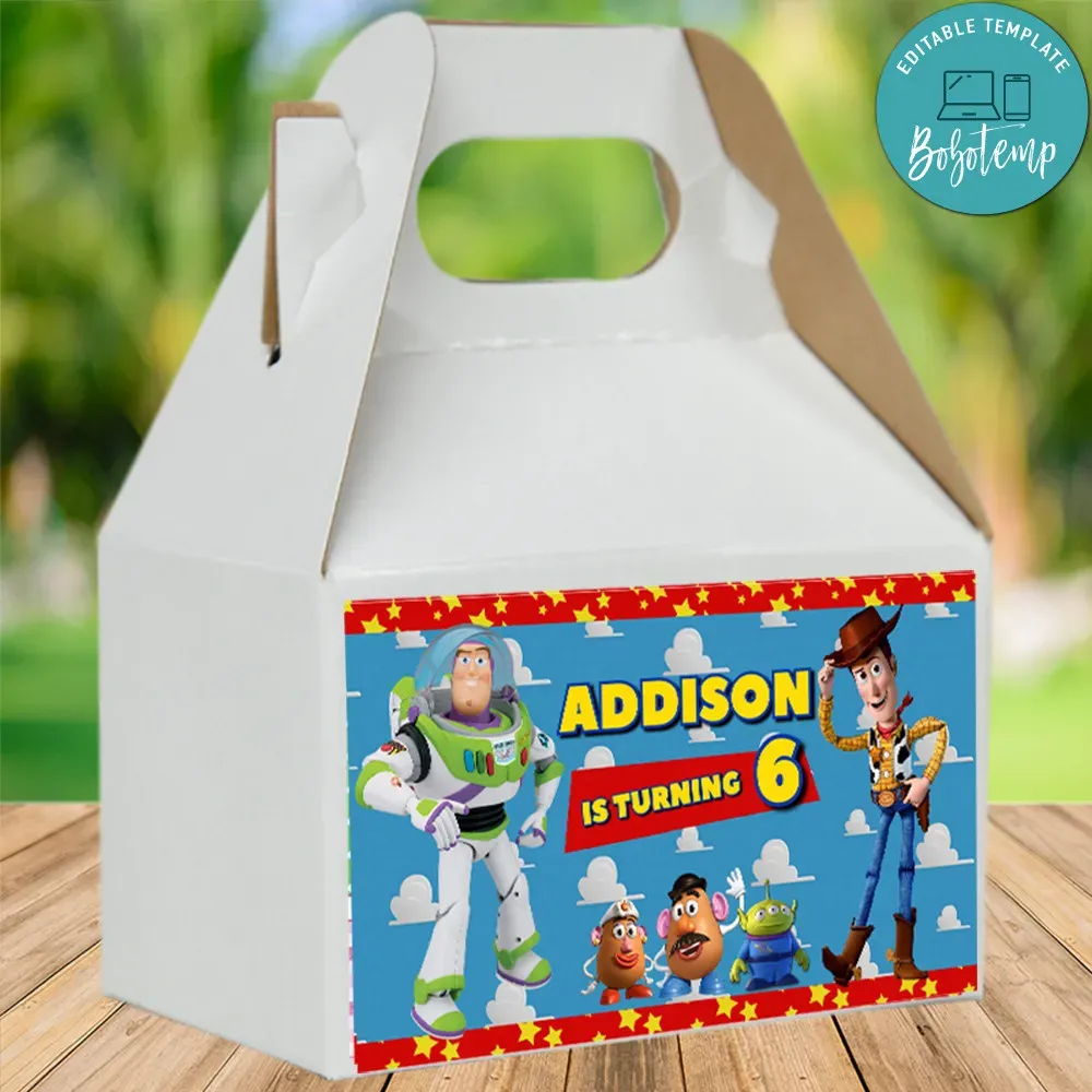 Toy Story Gable Boxes Label Template to Print at Home | Bobotemp